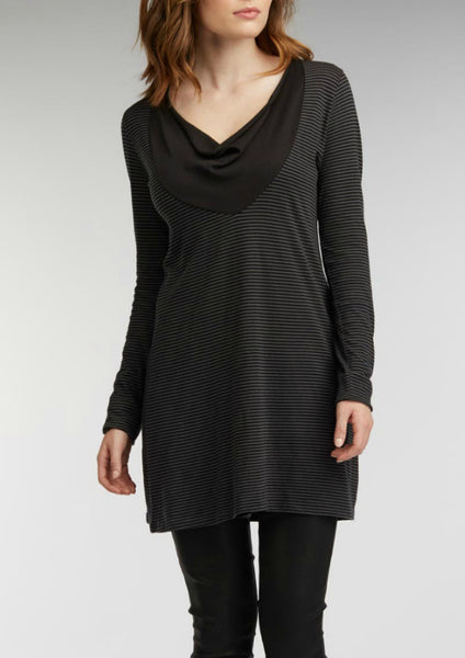 Indigenous Drape Tunic Final Sale – Black Petticoat